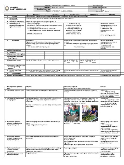 Grade 5 Dll Epp 5 Q2 Week 1 Pdf