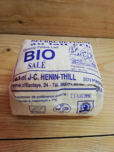 Beurre Bio Salé Ignace Produit Bio