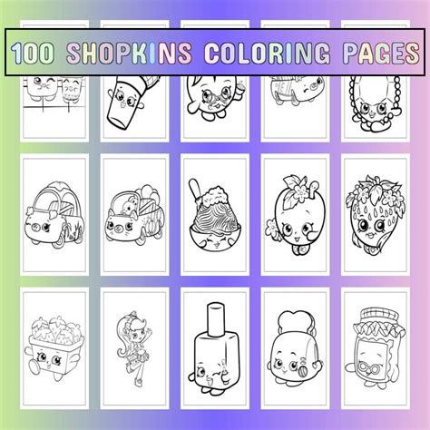 Printable Cute Shopkins Coloring Pages 2025