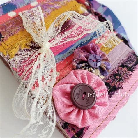 کمدا قیمت و خرید جانک ژورنال دستساز ابعاد A6 رنگ آبیصورتیبنفش