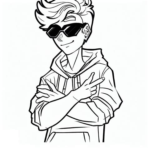 Adolescente Muy Chulo Para Colorear Imprimir E Dibujar Coloringlib