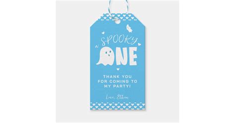 Spooky One Blue Boy Ghost Halloween 1st Birthday T Tags Zazzle