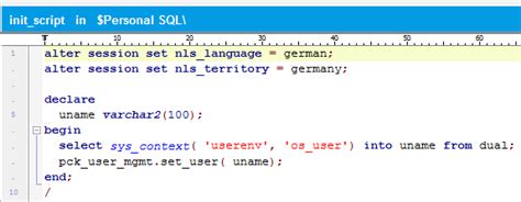 Oracle Initialization Script Keeptool