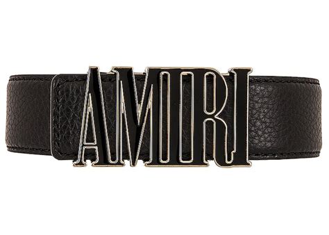 Amiri Core Logo Buckle Belt Blackblackgold Tone 男装 Cn