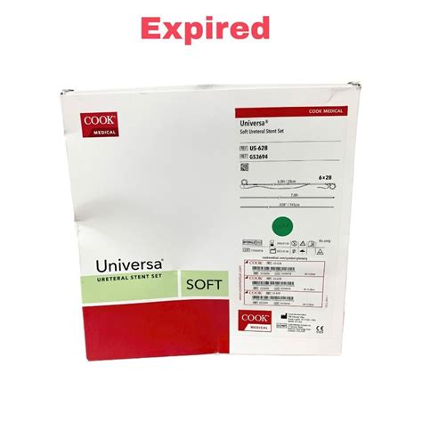 New Cook Medical Ref Us 028 Universa Soft Ureteral Stent Set 6fr X 28cm