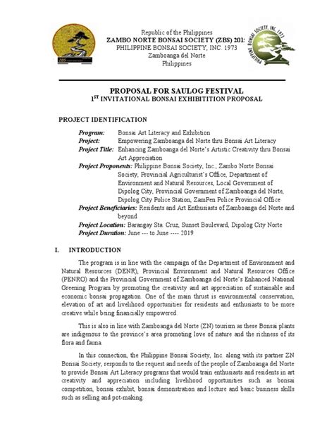 Bonsai Exhibit Proposal Pdf Bonsai Plant Life Form