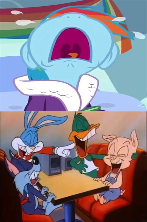 Tiny Toons Laugh At Rainbow Dash Crying By Pingguolover On Deviantart