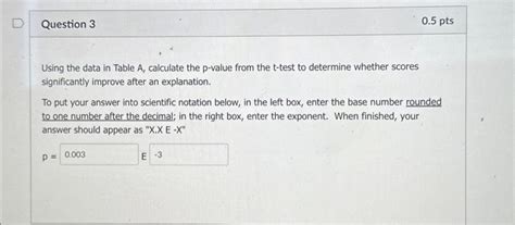 Solved Use The Data Below To Answer The Questions In Part Chegg