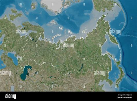 Extended Area Of Russia With Country Outline International And