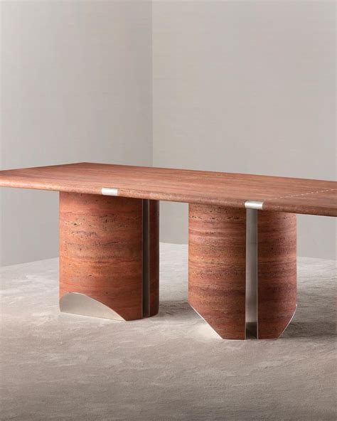 Constellation C080 Red Persian Travertino — David Nicolas Contemporary Wood Furniture Dining