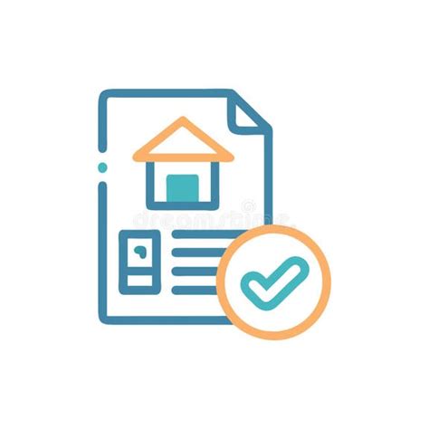 Advanced Property Development Approval Icon Stock Illustration