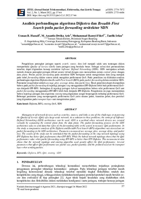 Pdf Analisis Perbandingan Algoritma Dijkstra Dan Breadth First Search