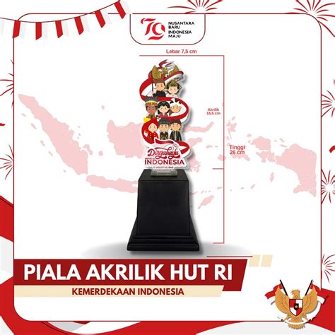 Jual Piala Akrilik Kemerdekaan Plus Tatakan Souvenir Hadiah Lomba 17