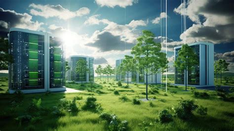 Renewable Green Cloud Computing Stock Illustration Illustration Of Solar Virtualization