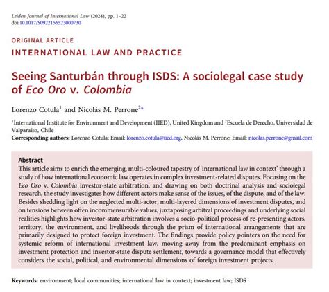 Lorenzo Cotula On Linkedin Nicolásmarceloperrone Isds Openaccess