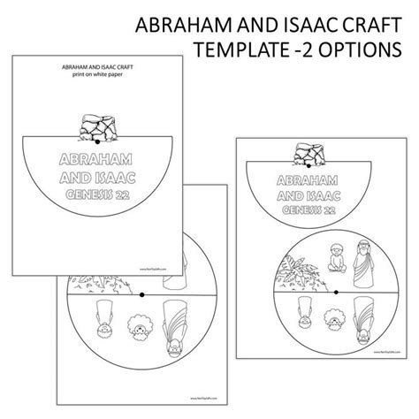 Abraham And Isaac Bible Story Sunday School Craft Coloring Activit