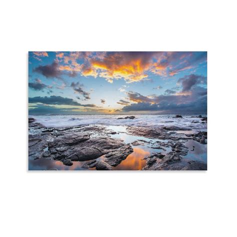 Kapalua Beach Sunset Scenery Canvas Art Poster And Wall Art Picture