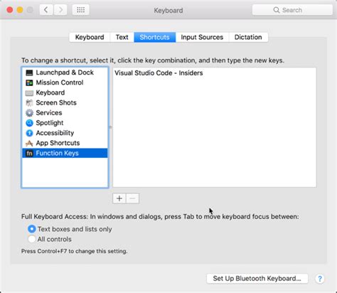 Vs Code Function Keys In The Macbook Touchbar