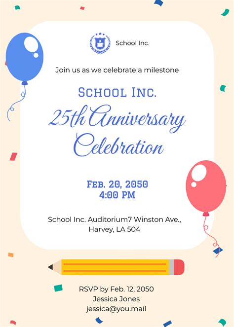Free School Orientation Invitation Template To Edit Online