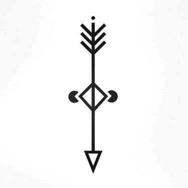 Geometric Arrow Change Tattoo Design
