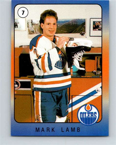 1990 91 Iga Edmonton Oilers 11 Mark Lamb Edmonton Oilers V33082