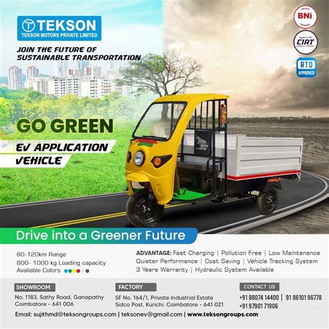 Electric Three Wheeler Vehicle Tracking System Hydraulic Systems