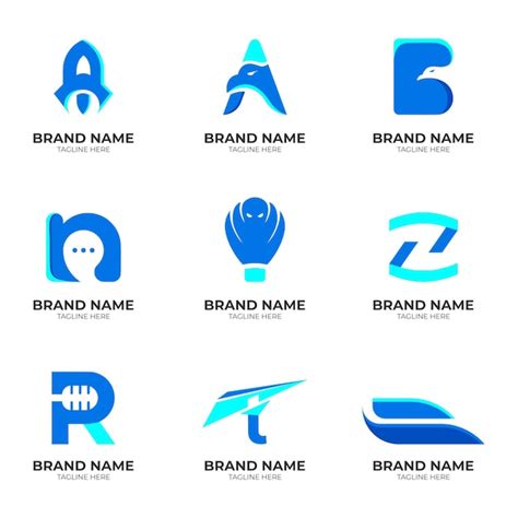 Premium Vector Modern Brand Logo Design Set
