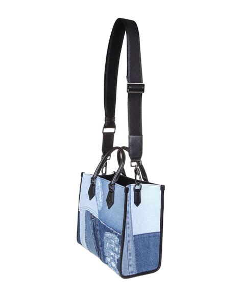 Dolce And Gabbana Denim Patch Shopping Bag Italist