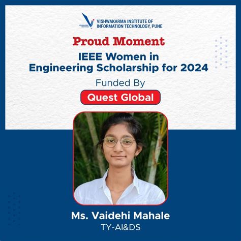 Congratulations Viit Ieeewie Womeninengineering Scholarshipwinner