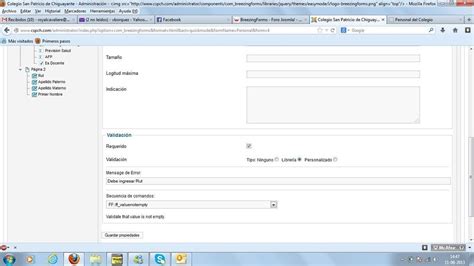 No Funcionan Las Validaciones De Campos Con Breezingforms