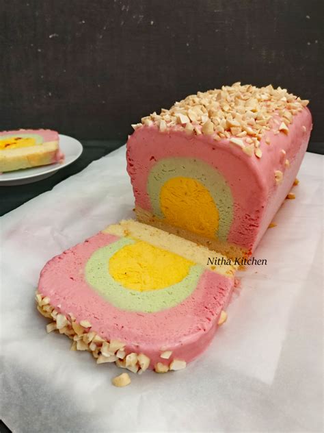 Cassata Ice Cream Cake Video Recipe Nitha Kitchen