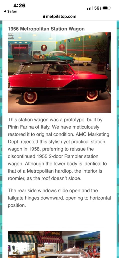 1960 Nash Mertopolitan Wagon Not Mine Not Mine Automobiles For