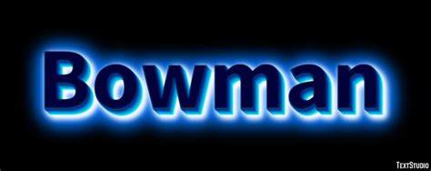 Bowman Text Effect And Logo Design Name