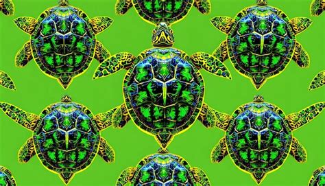 Turtle Tortoise Shell Pattern Isolated With White Highlights Premium