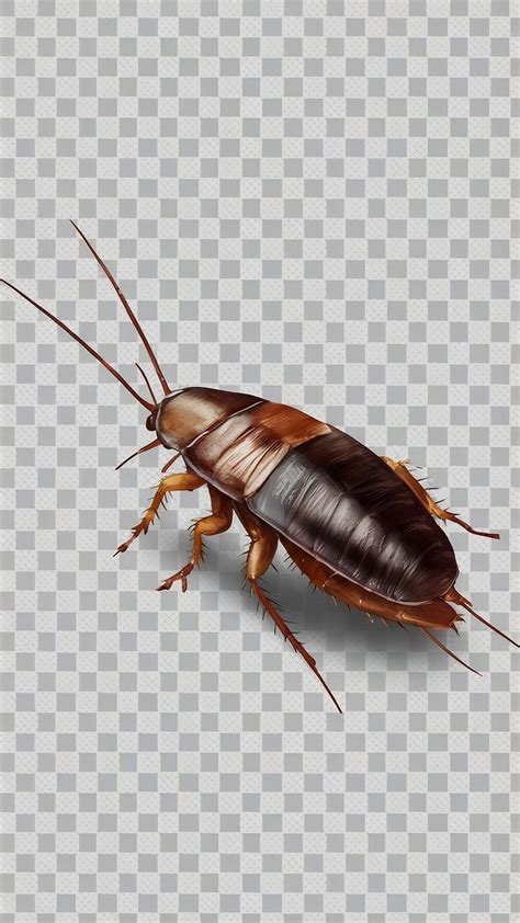 Cockroach Side View Full Body Isolate On Transparency Background Png