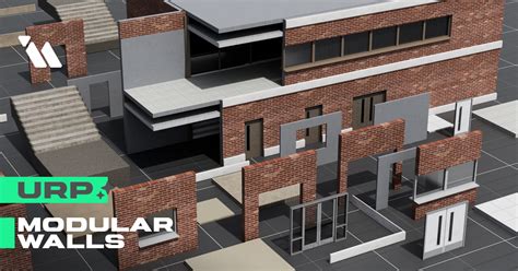 Realistic Modular Walls 3d Urban Unity Asset Store