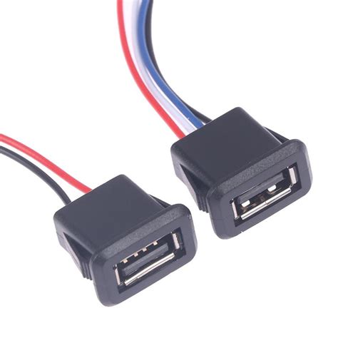 Usb2.0 Женский разъем зарядного порта с кабелем USB-разъем для ...