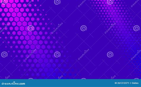 Hexagon Geometric Halftone Tech Pattern Background Stock Vector