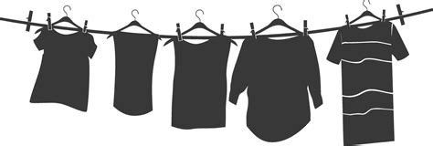 Silhouette Clothesline For Hanging Clothes Black Color Only 43761773