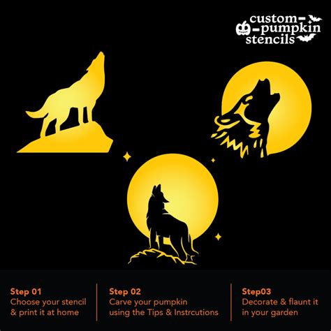 Wolf Pumpkin Carving Stencil Custom Pumpkin Stencils 2025