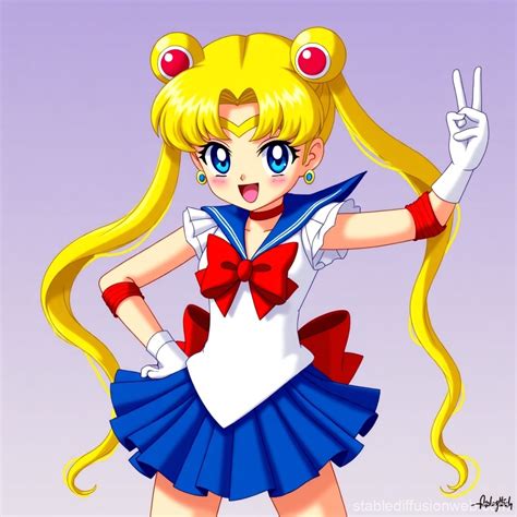 Anime Style Princess Sailor Moon Stable Diffusion Online