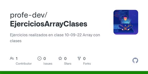 Github Profe Devejerciciosarrayclases Ejercicios Realizados En