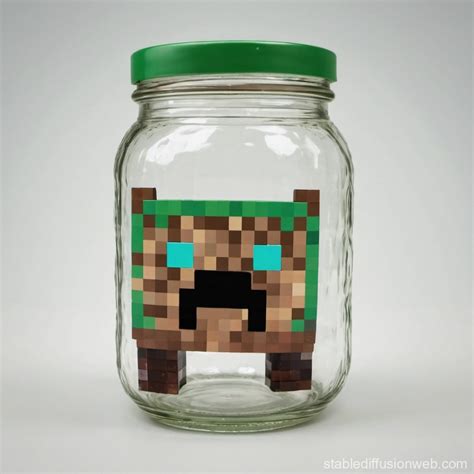Minecraft Inspired Jam Jar Design Stable Diffusion Online