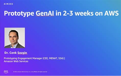 Aws Awsjohannesburgsummit Awssummit Pace Bedrock Genai Paceprototyping Dr Cenk Sezgin