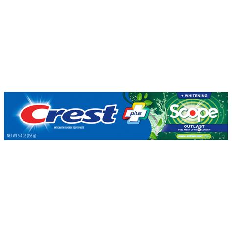 Save On Crest Complete Whitening Scope Outlast Fluoride Toothpaste