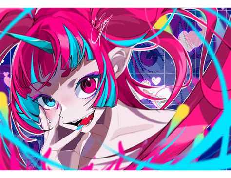 Safebooru 1girl Blue Eyes Close Up Goma Irasuto Heterochromia Highres