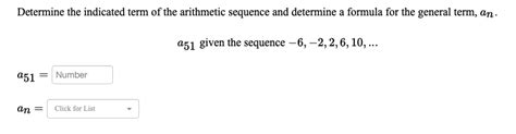 Solved Determine The Indicated Term Of The Arithmetic