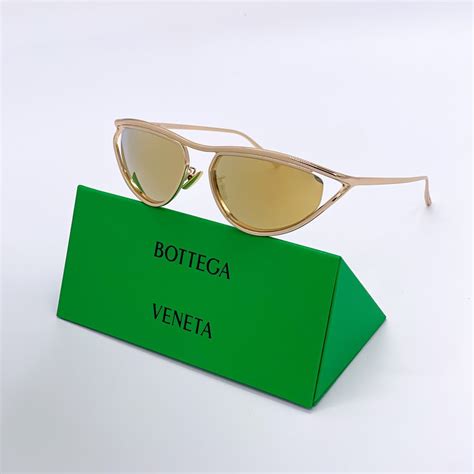 Bottega Veneta New Bottega Veneta Sunglasses Bv1116s 003 Unisex Gold
