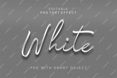 Premium Psd White 3d Text Effect