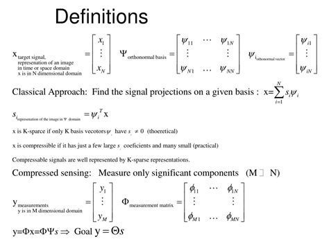Ppt Compressive Sensing Lecture Notes By Richard G Baraniuk